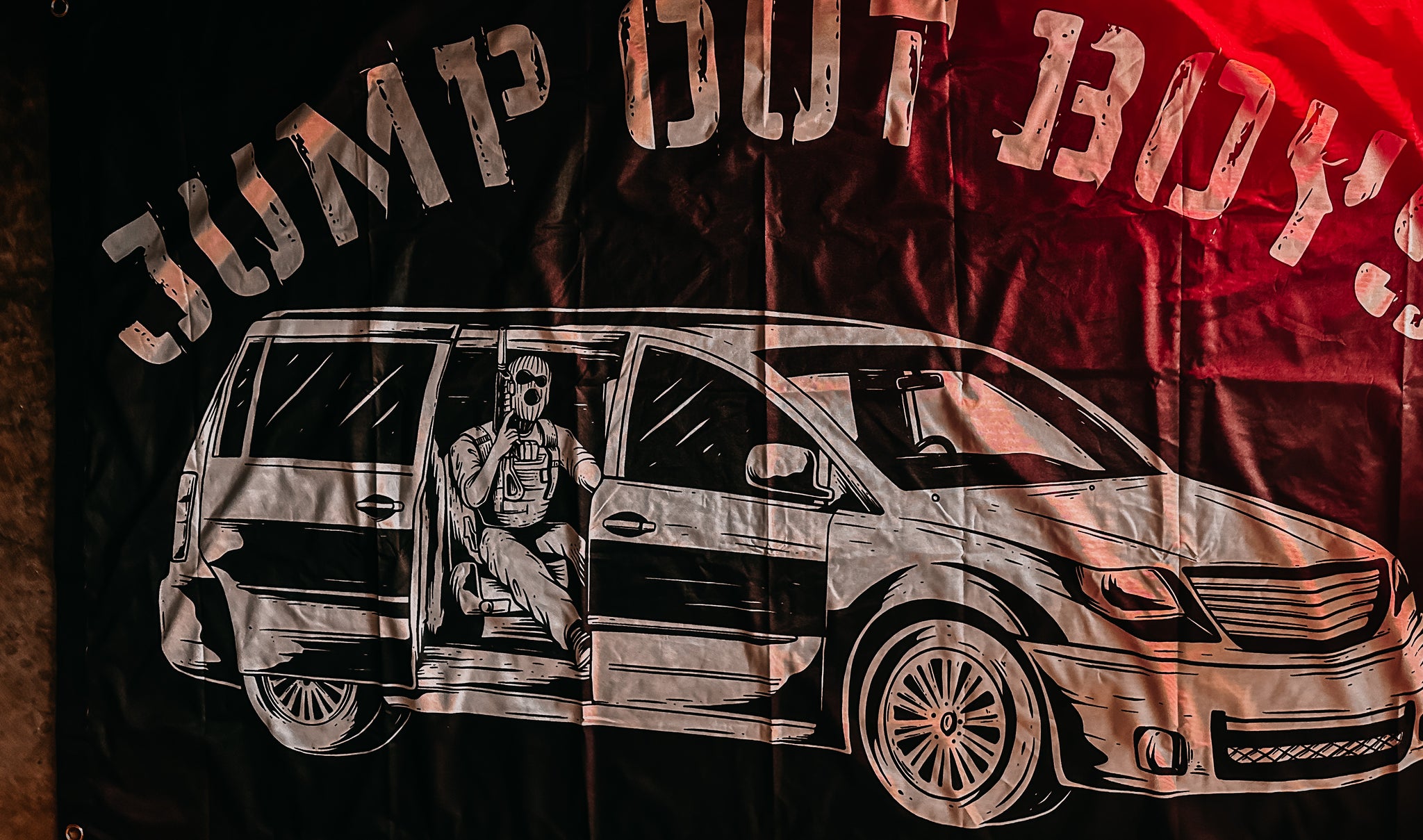 Jump Out Boys Back Seat Rider Flag Pre- Order – After Action D'Brief